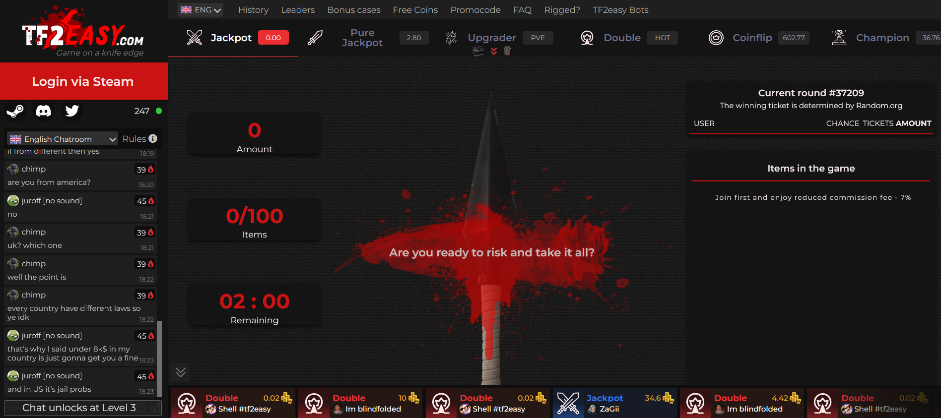 TF2Easy Review | Get 20 Free Coins At Signup | TF2 Gambling